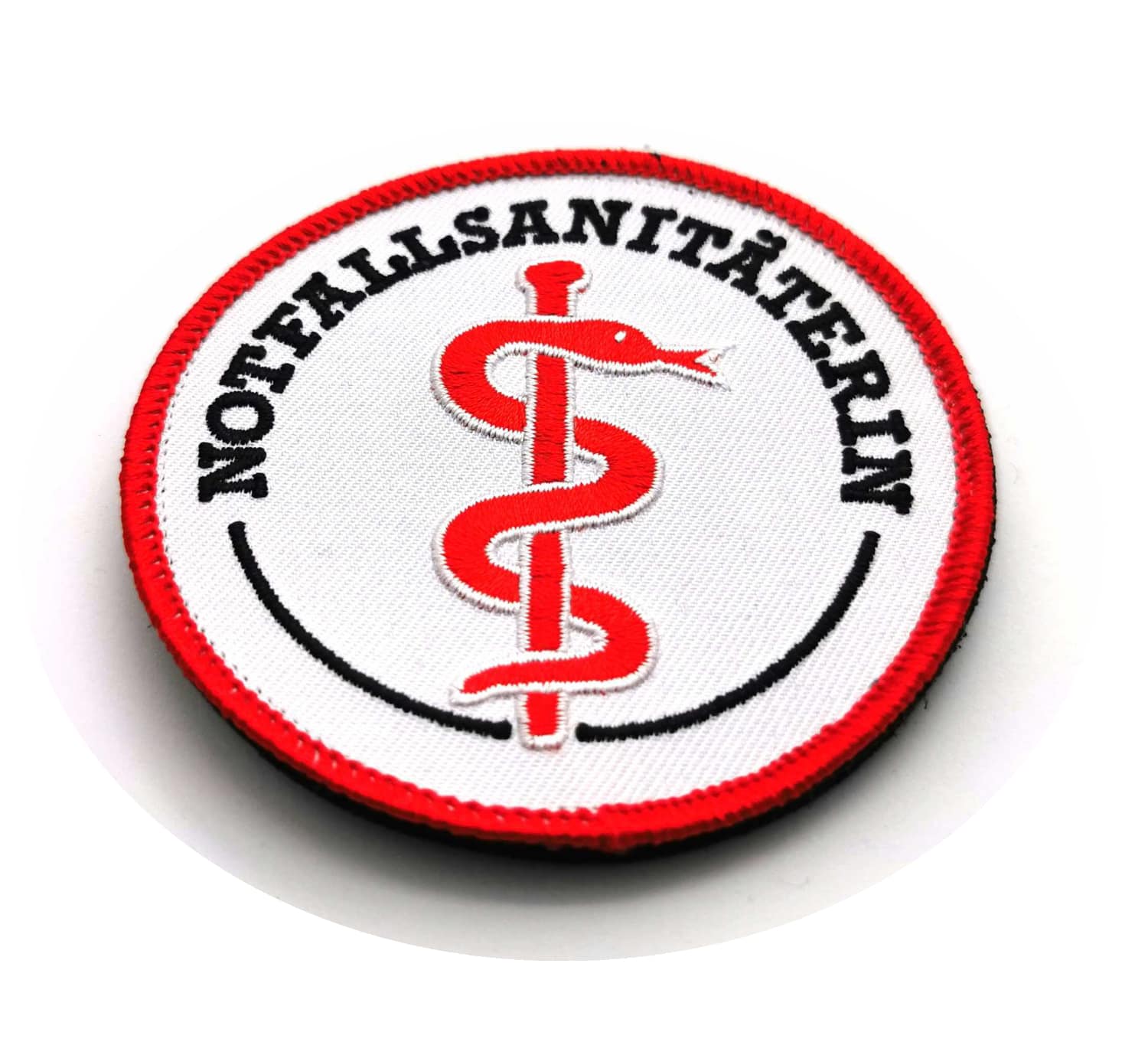 Notfallsanitäterin Stoffaufnäher/Patch Klett (8cm Durchmesser ...
