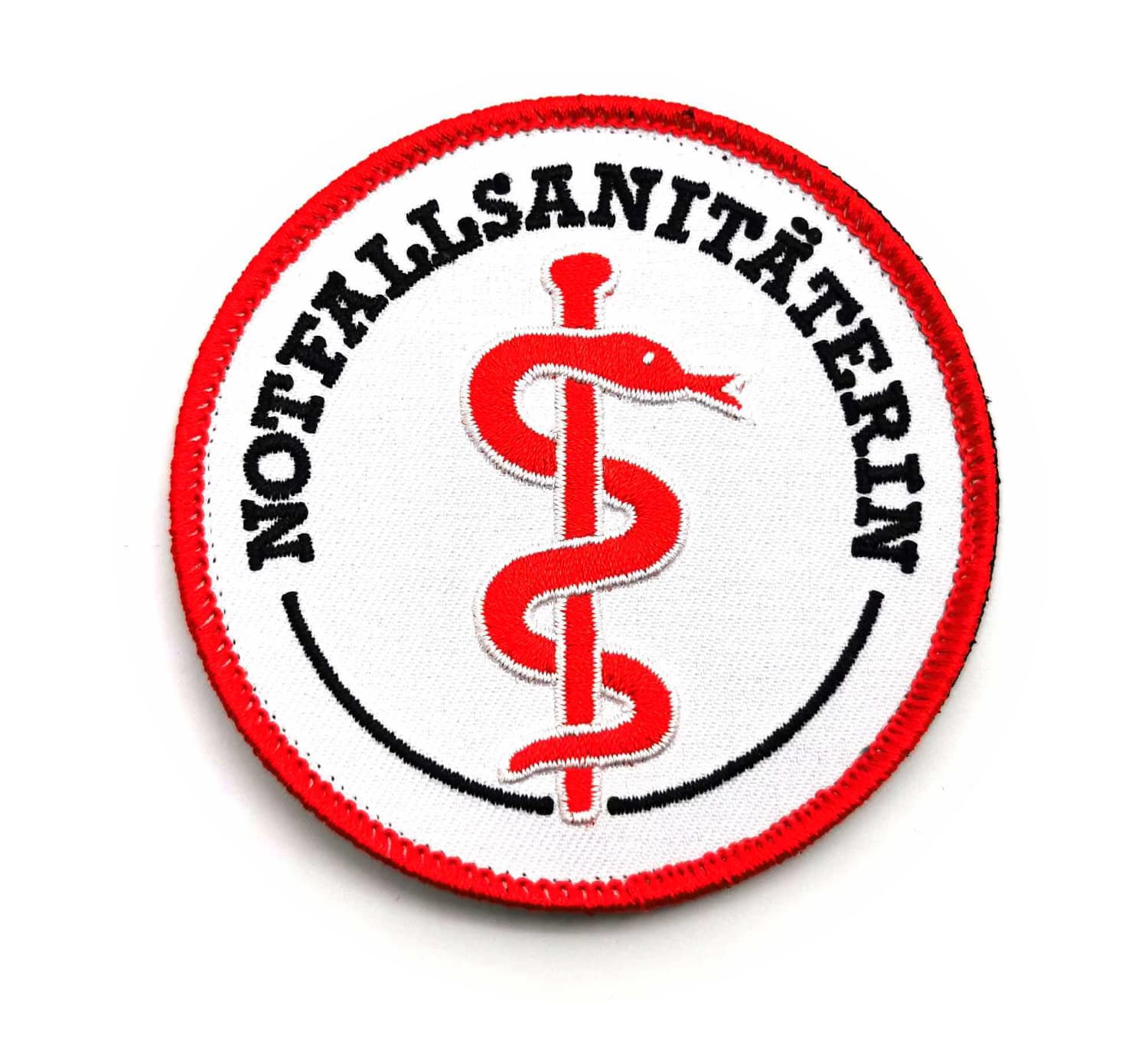 Notfallsanitäterin Stoffaufnäher/Patch Klett (8cm Durchmesser ...